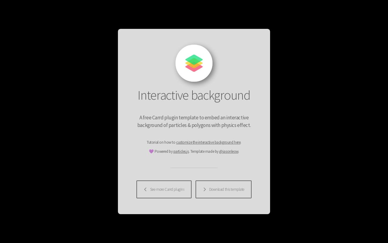 Interactive background Carrd plugin template